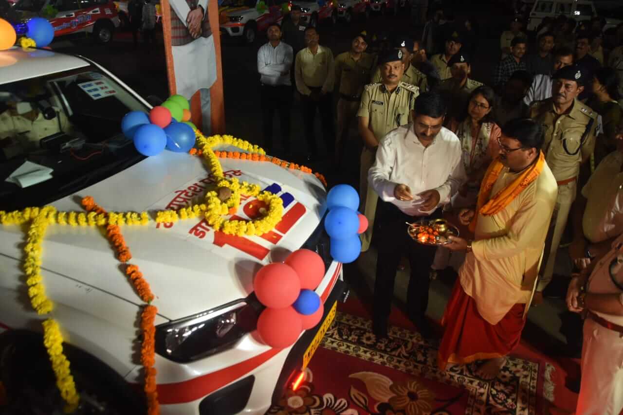 मध्यप्रदेश पुलिस की इमर्जेंसी सर्विसेज न्यू एफआरवी डायल- 112, भोपाल को ...